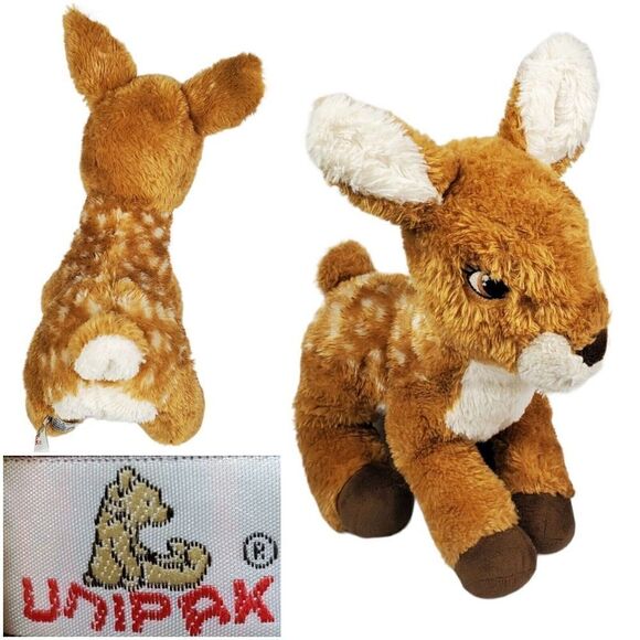 Unipak | Toys | Unipak Babydeer Brown Plush Laying Stuffed Animal Toy ...